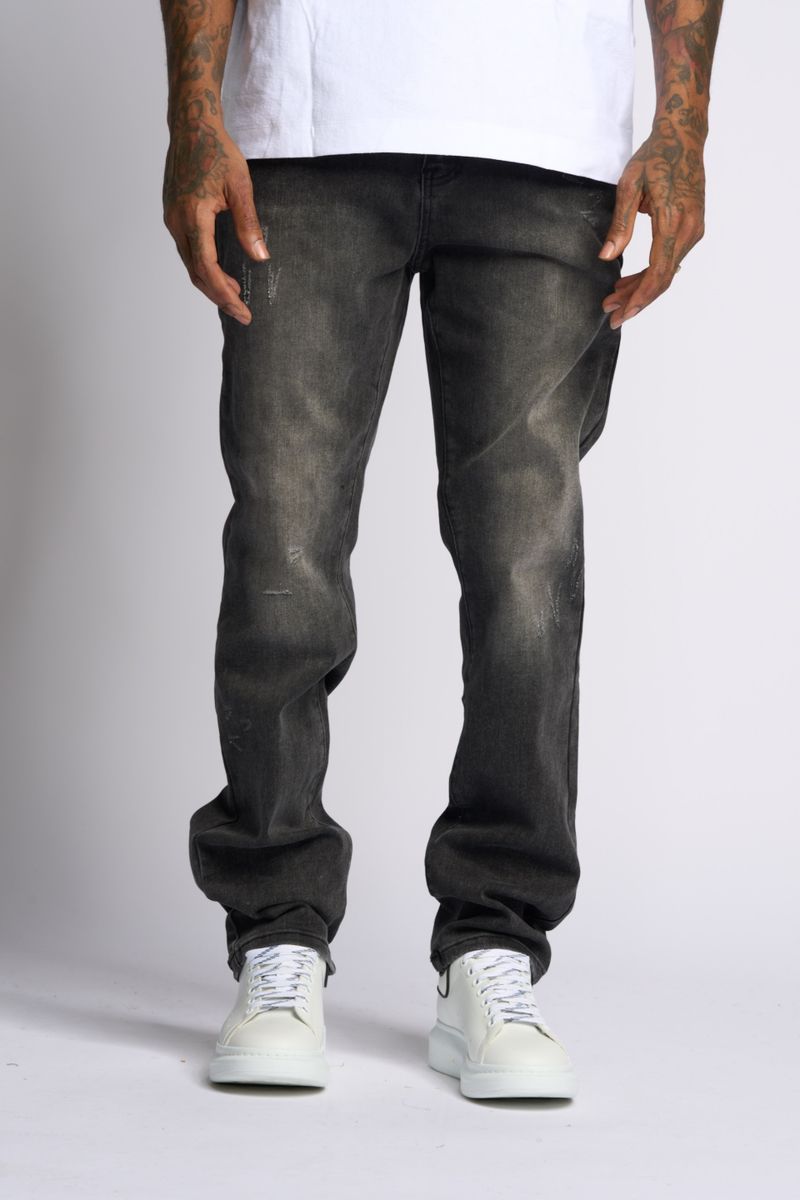 "TIMELINE" STRAIGHT FIT DENIM (VINTAGE BLACK) – P H E E L I N G S