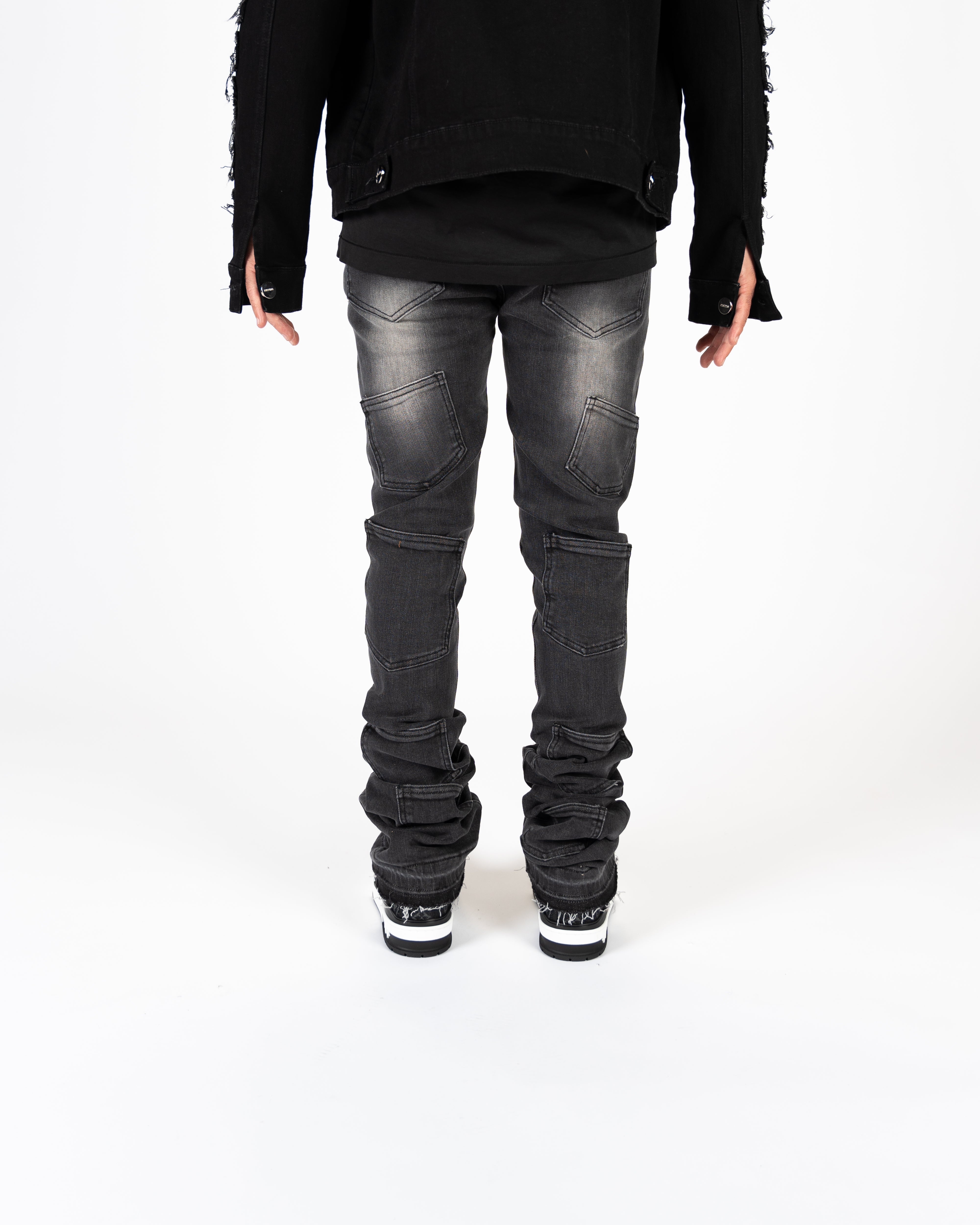 'EMOTIONALLY NUMB" FLARE STACK DENIM – P H E E L I N G S