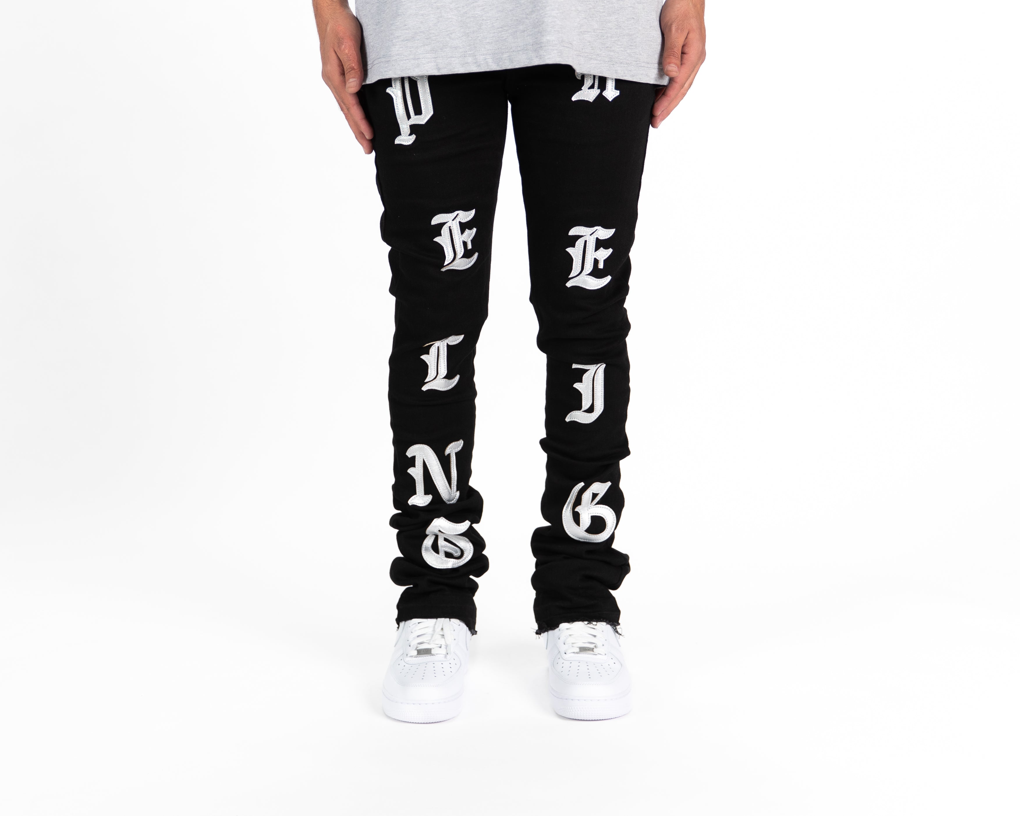 "PATCH MY HEART" FLARE STACK DENIM – P H E E L I N G S