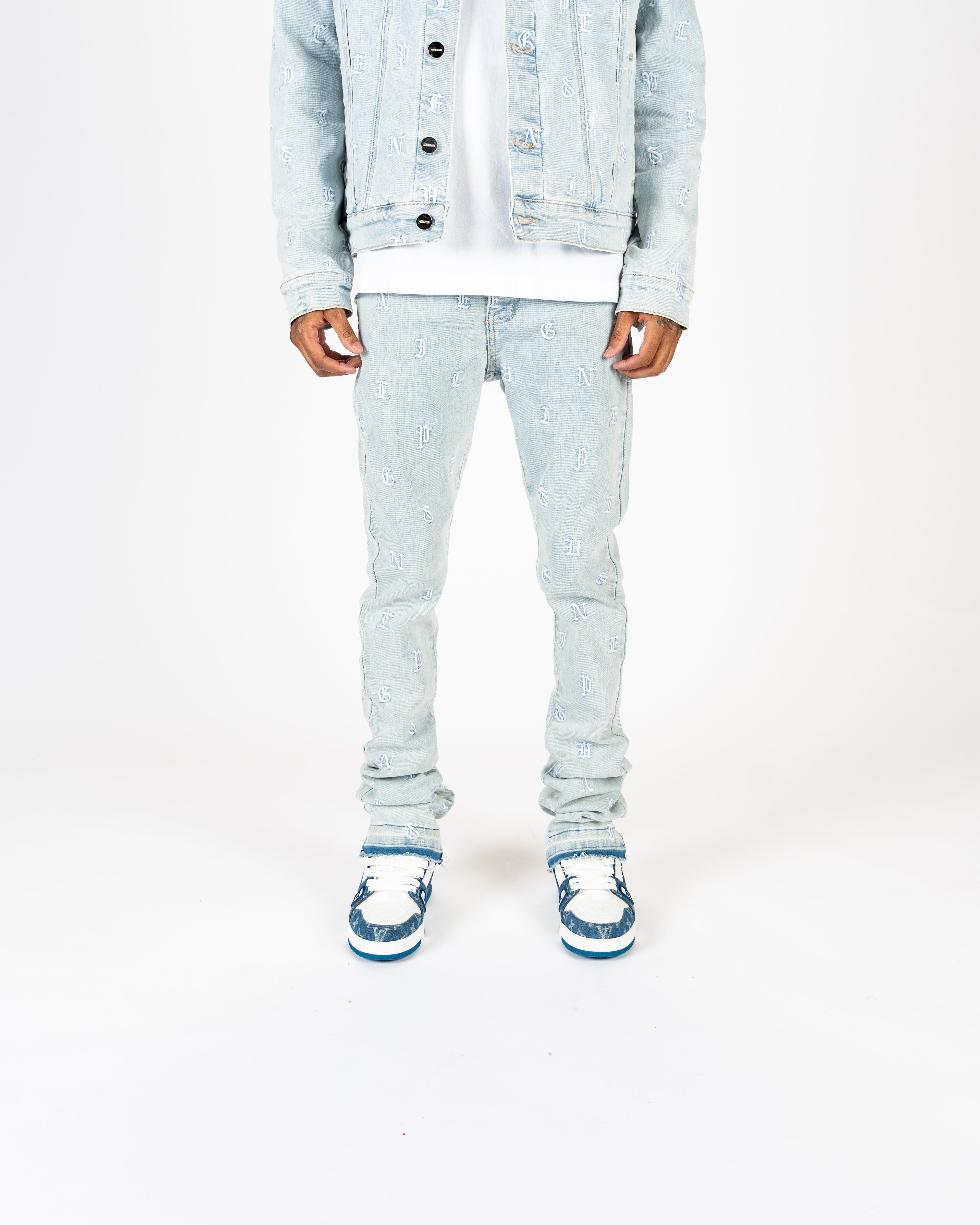 "SOUL STAMPED" FLARE STACK DENIM – P H E E L I N G S